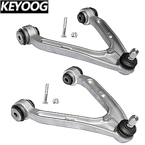 KEYOOG 2Pcs Left Right Front Upper Control Arm and Ball Joint Assembly Fit for 2006 2007 2008 2009 2010 Hummer H3 H3T K621675 K621676 Driver & Passenger Side Suspension