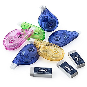 Mr. Pen– 9 Pcs Correction Set, 6 Correction Tapes, 393 inches Each with 3 Free Bonus Erasers, Tear Resistant Correction Tape, Correction Tape White Tape, tape eraser (Correction Tapes)