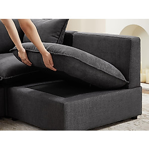 VANOMi Modular Sectional Sofa, 8 Seater Sleeper Sectional Sofa Modular Sectional Couch for Living Room