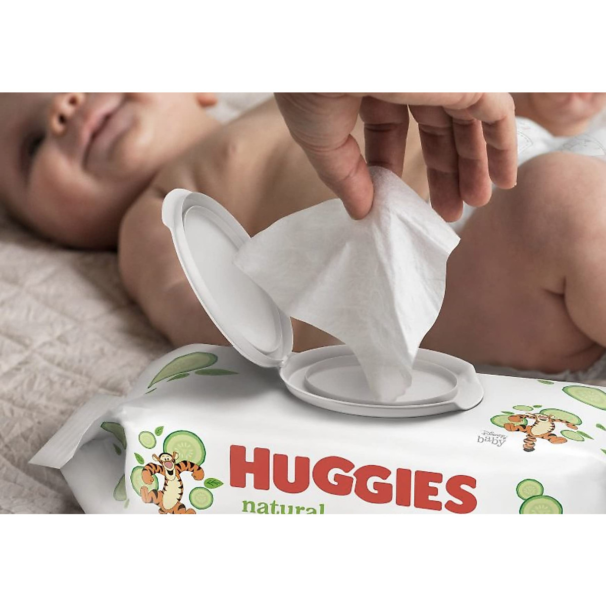 HUGGIES Refreshing Clean Baby Wipes, Disposable Soft Pack (8-Pack, 448 Sheets Total), Scented, Alcohol-Free, Hypoallergenic, Size 1