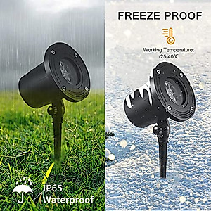 MOSOY Christmas Snowflake Projector Lights, Snowfall Projector LED Lamp Outdoor, Rotating White Snow Decoration Spotlights, IP65 Waterproof Night Light, for Christmas, Halloween,Wedding, Party