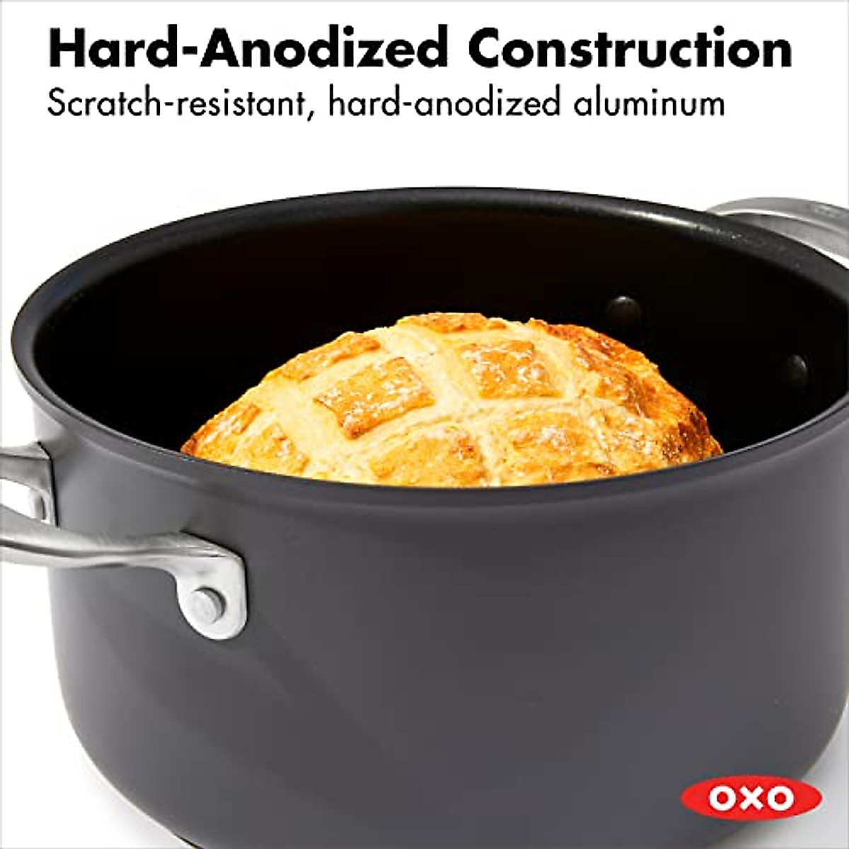 OXO Good Grips Pro 10 Piece Cookware Pots and Pans Set, 3-Layered German Engineered Nonstick Coating, Stainless Steel Handle, Dishwasher Safe, Oven Safe, Black