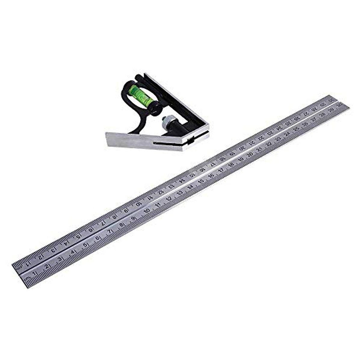 300mm (12") Combination Square Ruler, 1PC Adjustable Engineers Combination Try Square Set, Right Angle Ruler, Stainless Steel Finished Ruler, for Measurement, Marking, Layout