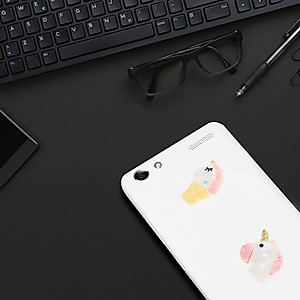 Amosfun 20Pcs Unicorn Accessories Girls Unicorns Slice Charms Birthday Cartoon Unicorn Charm Gift case Charms Cute Black Decor Scrapbooking fltaback Miniature Kits Button Resin Child Flat