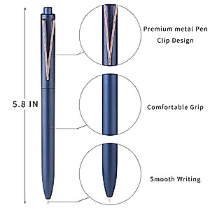 WY WENYUAN Black Pens, Fine Point Smooth Writing Pens, Ballpoint Pens for Journaling, Teacher Cute Pens, 12-pcs Black Ink 1.0 mm Pens Bulk, Aesthetic School Office Supplies Gift for Him