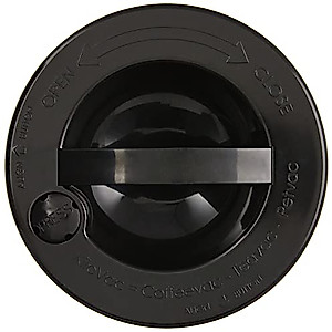 Kilovac - 8 oz to 2.5 lbs Airtight Multi-Use Vacuum Seal Portable Storage Container for Dry Goods, Food, and Herbs - Solid Black Body/Cap