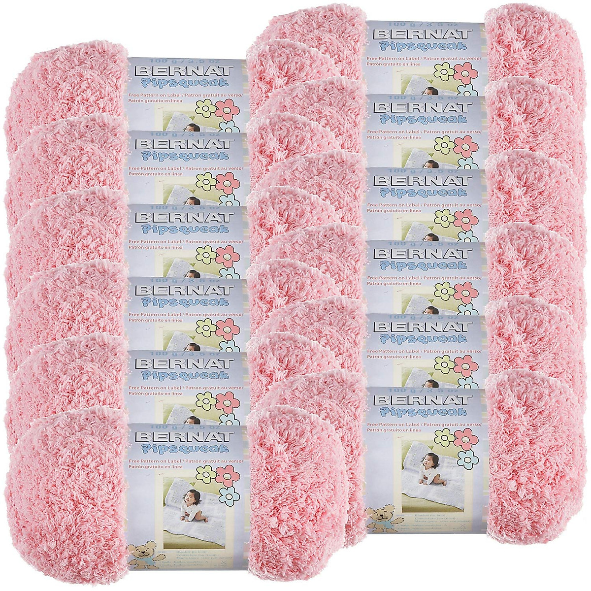 Bernat Tickle Me Pink Pipsqueak Yarn 12/Pk 12 Pack