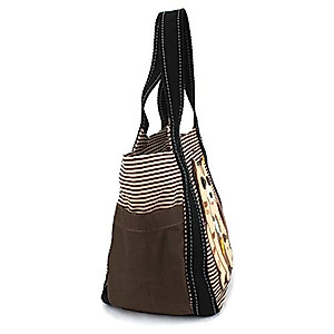 Chala Handbags Cat with Fish Gen II Carryall Zip Tote Cat Lover