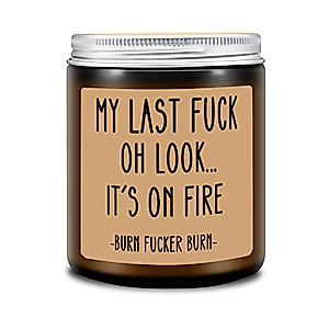 Scented Candles Gifts for Women, Lavender Scented Aromatherapy Candle for Women, Soy Wax Amber Jar Scented Candle, Great Birthday, Housewarming, Encouragement, Congratulation Gift for Female Friend