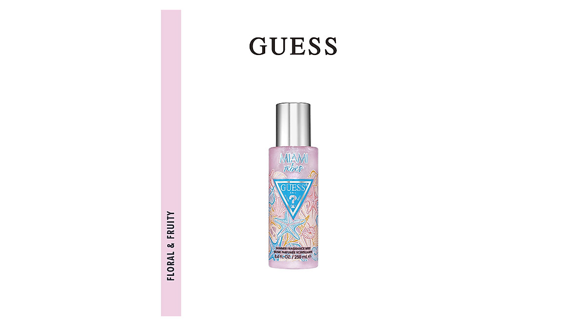 Guess Miami Vibes Shimmer Body Mist Spray - Long Lasting Fragrance