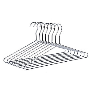 Quality Hangers 16 Pack Stainless Steel Wire Hangers - Ultra Thick 4mm Metal Hangers & Wire Coat Hangers, Seamless Non-Welded Design for Heavy-Duty Closet Organization
