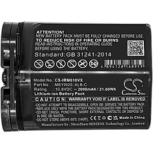 Cameron Sino Battery for iRobot Braava Jet M6 PN:iRobot ALB-C, M611020 2000mAh / 21.60Wh