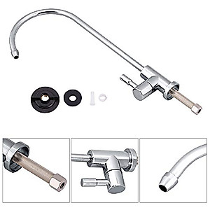 1/4'' Stainless Steel Faucet Tap Drinking Water Purifier Filter Chrome Reverse Osmosis for Clean Drinking Water