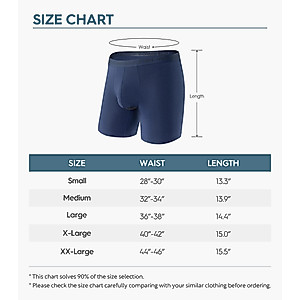 DAVID ARCHY Men's Underwear Micro Modal Dual Pouch Trunks Support Ball Pouch Bulge Enhancing Boxer Briefs for Men 3 or 4 Pack(XL,Black/Dark Gray/Navy Blue)