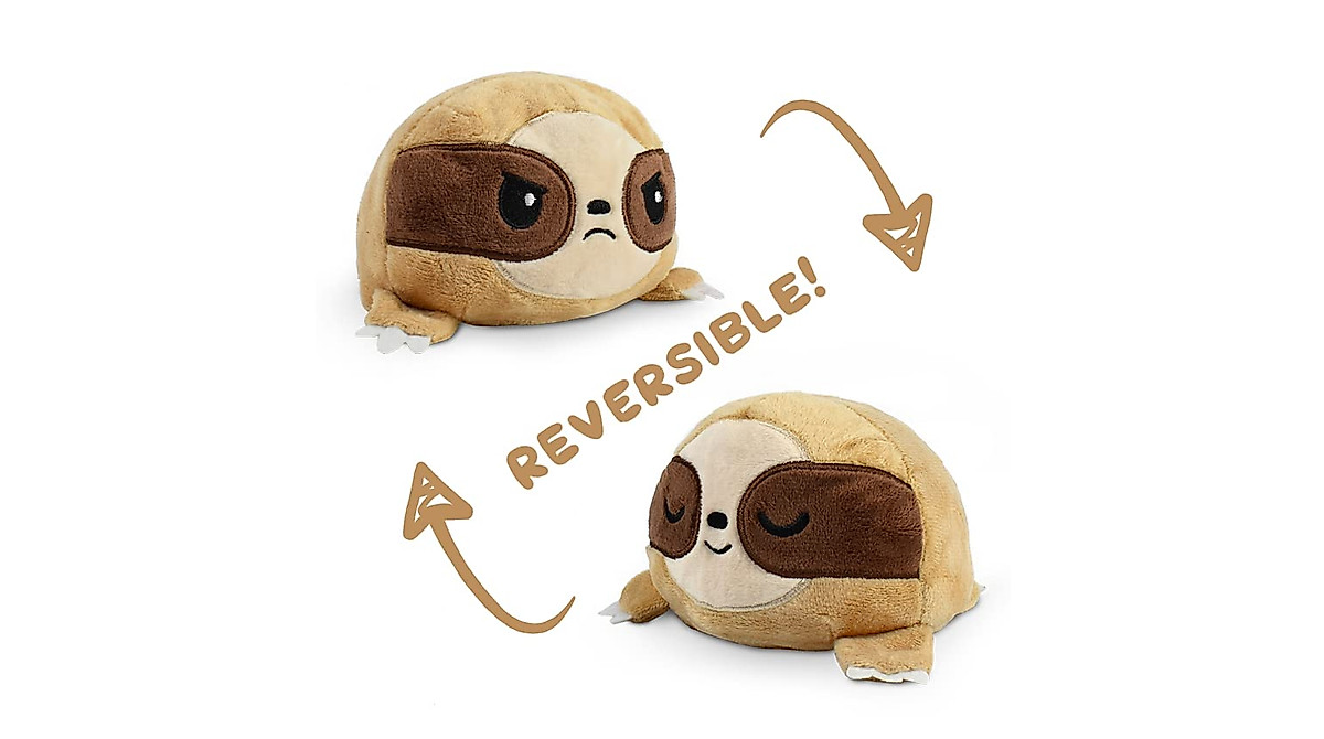 TeeTurtle Reversible Sloth Plushie - Show Your Mood!