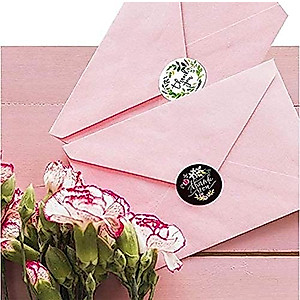 GUAGLL 3 Rolls Thank You Baking Sticker Cute Printing Sticker Label 1 Inch 500Pcs/Roll for Envelope Gift