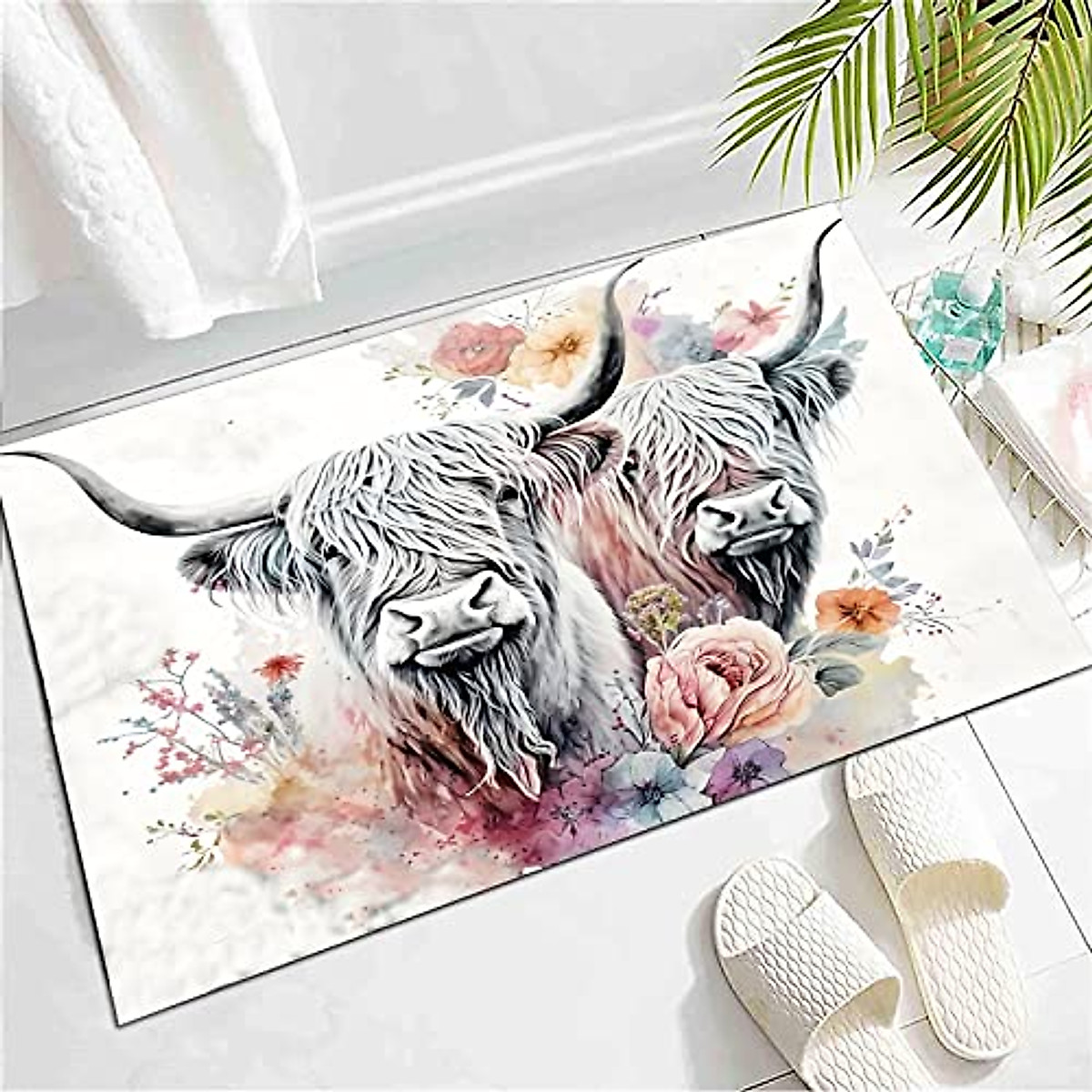 ALFUSA Animal Mushroom Skull Area Rug Indoor Print Carpet Non Slip Kitchen Living Room Bedroom Dining Room