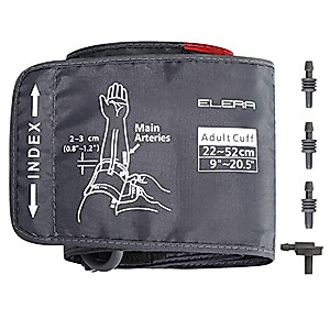 Extra Large Blood Pressure Cuff, ELERA 9”-20.5” Inches (22-52CM) XL Replacement Cuff for Big Arm, Compatible with Omron BP, Cuff Only