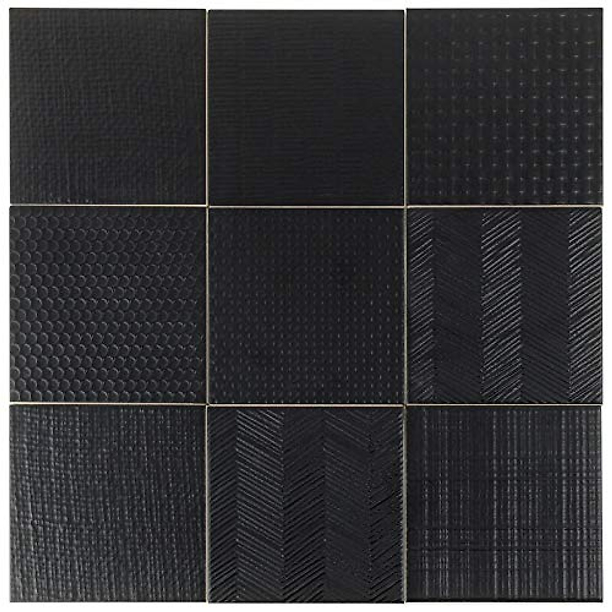 Oakland Decor Black 6 in. x 6 in. 7mm Matte Porcelain Floor and Wall Tile (44 Pieces 10.76 sq. ft. / Box)