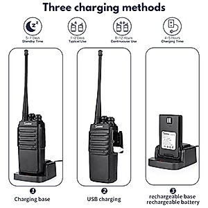 Seodon Walkie Talkies for Adults with Backup Batteries for Each Walkie Talkie Long Range Two Way Radio with Earpieces 3 Pack