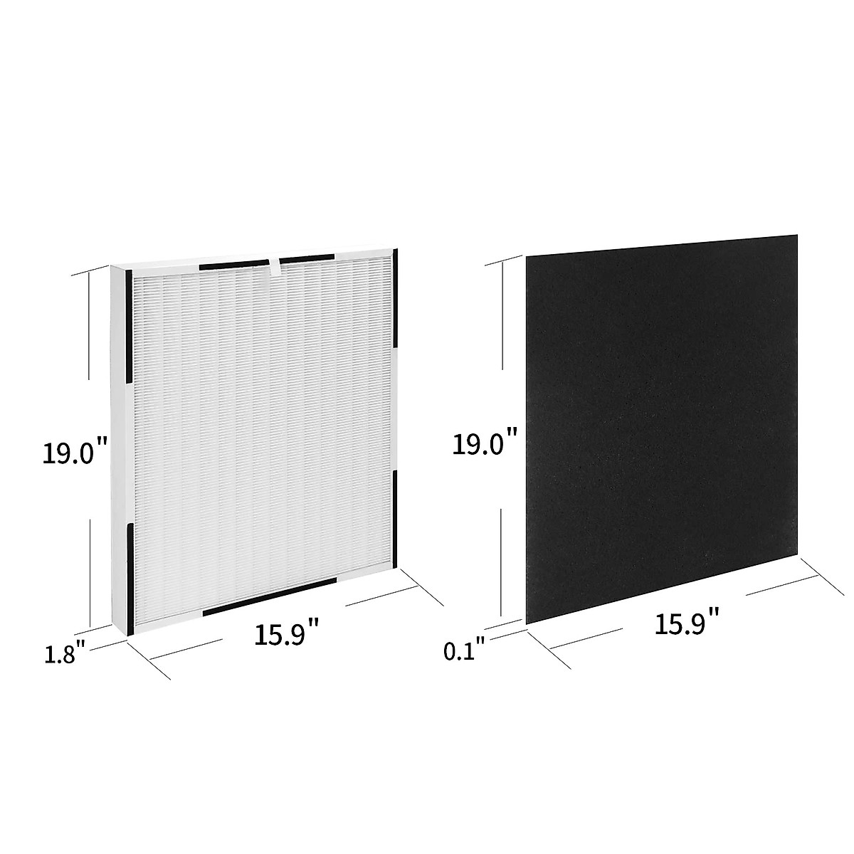 FMDZFL 510/450 Replacement Filter Compatible with Whirlpool Whispure 8171434K/1183054K, for AP450, AP510, AP51030K, WP500P, WP500, AP45030K, WP1000 Purifier, 1 HEPA Filter + 5 Carbon Pre-Filters