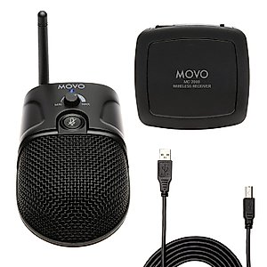 Movo MC2000 Wireless Conference Microphone System - USB Wireless Microphone for Computer - Conference Call Microphone for Zoom Meetings - Zoom Microphone for Video Meeting on Mac or PC Setup
