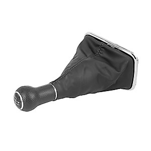 X AUTOHAUX Car 5 Speed Gear Shift Stick Knob Boot Cover Black for VW Golf Bora Jetta