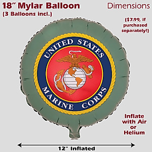 Havercamp U.S. Marine Balloons (6 Pack) 3 Marine Balloons with the Official Seal & 3 with Camo. Officially Licensed Marine Corps Balloons. Celebrate your Marines Birthday, Graduation, Homecoming.