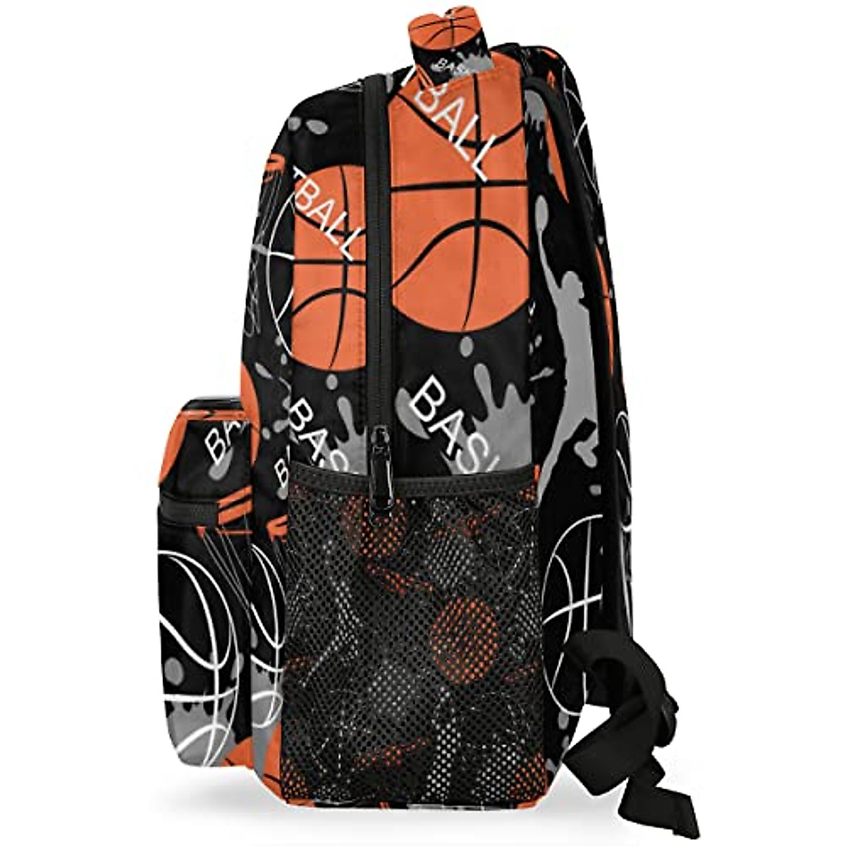 YPPAHHHH School Laptop Backpack Red Basketball Sports for Girls Kids Boys Sports Ball Player Lightweight Bookbag Elementary College Travel Hiking Daypack Backpacks for Women Men