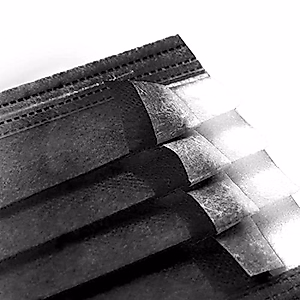 Sometheme Special 50PCS Unisex Adults Assorted Colors Single Use Face Mask Disposable Mixed Camouflage Protective Cover Mask Elastic Ear Loops (50 PC - Black Solid)