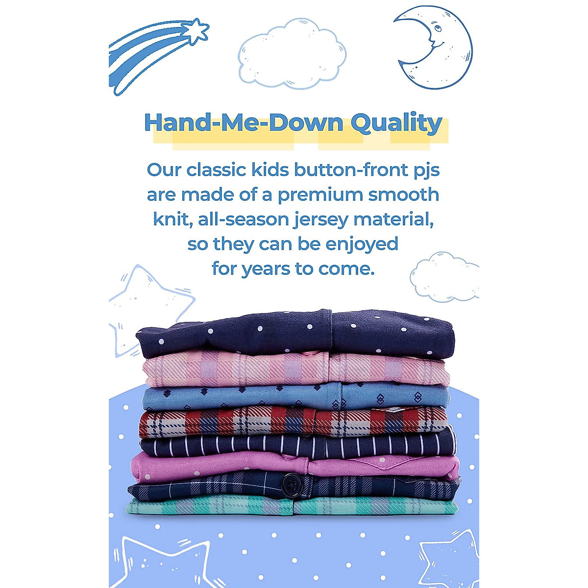 PajamaGram Pajamas Kids - Girls Pajama Sets, Teal Plaid Button-Front PJ, 10