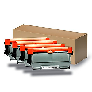 Compatible Replacement Laser Toner Cartridge for Brother TN450/TN420, Compatible with Brother Printers HL 2240D/2250DN HL-2130,for Lenovo LT2441/ LT2461 [Black, 4 Packs]