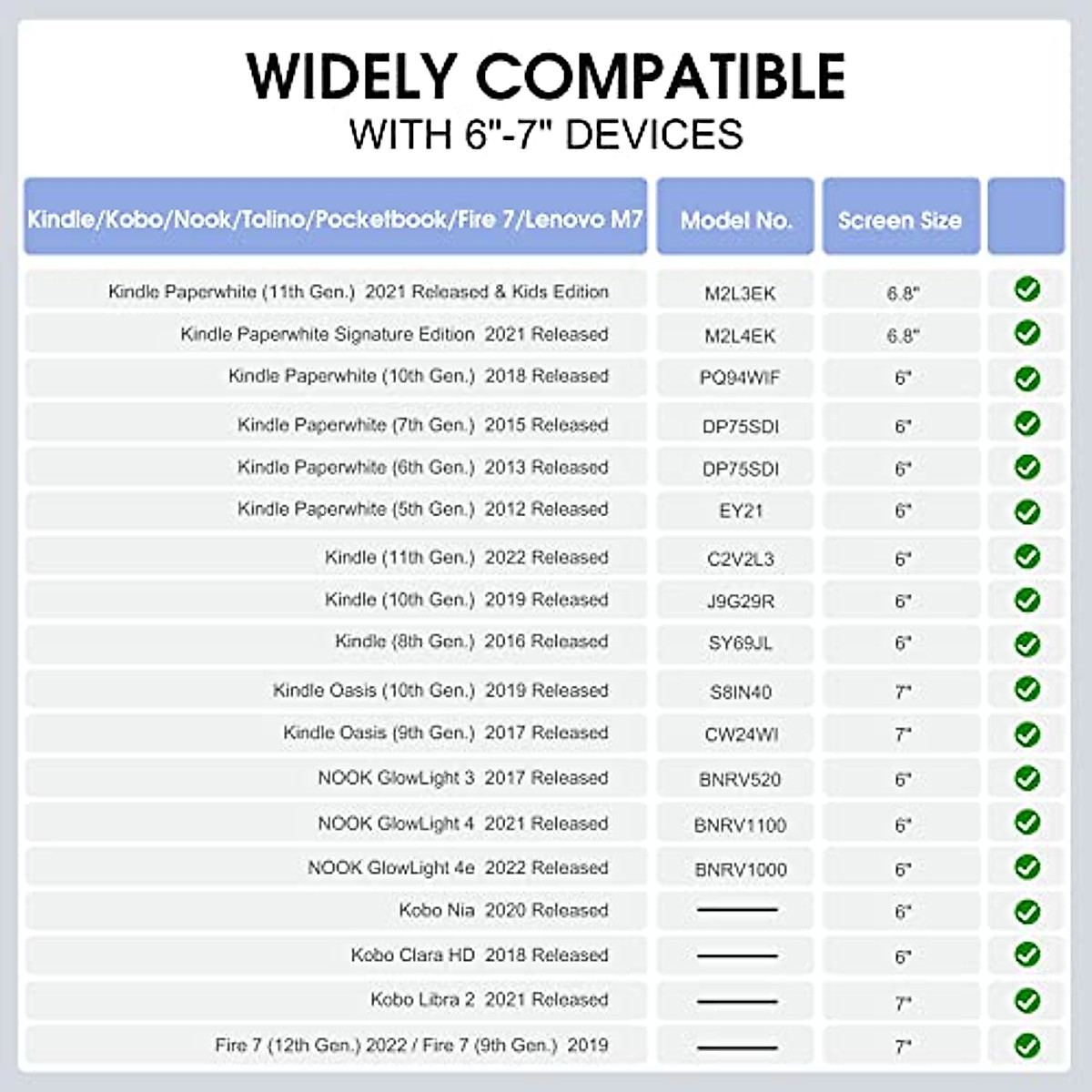 Fintie Universal Case for 6-7 Inch Tablet eReader - Premium PU Leather Sleeve Stand Cover with Card Slot & Hand Strap for 6", 6.8", 7" Kindle/Kobo/Nook/Tolino/Pocket Book E-Book Tablet, Brown