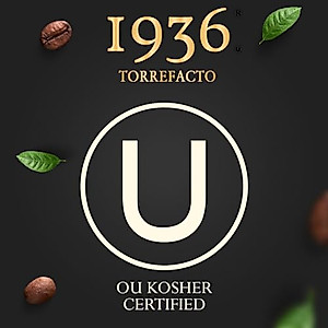1936 Instant Coffee Vanilla 8 OZ- Smooth Taste - 100% Pure Arabica Coffee - Light Instant Coffee -Medium Roast - Glazed with Cane Sugar- Gluten Free- Kosher Certified -Non GMO