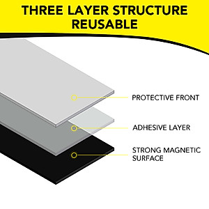 DIYMAG Magnetic Adhesive Sheets,|4" x 6"|,10 Pack Cuttable Magnetic Sheets,Flexible magnet sheets with adhesive for Crafts,Photos,Easy Peel and Stick