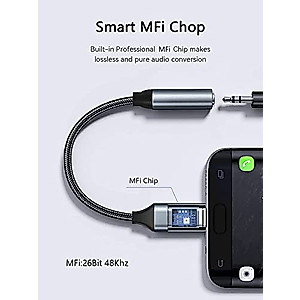 THYBDB Headphone Adapter for iPhone, for iPhone aux Adapter, Earphone Adapter Jack Compatible for iPhone 13/13 Pro/12/11/11 Pro/11 Pro Max/SE/X XR XS XS Max 8 7（Music Species）