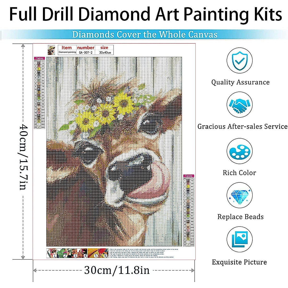 GemZono 4 Pack Diamond Painting Kits for Adults DIY 5D Diamond Art Paint with Round Diamonds Full Drill Cow Gem Art Painting Kit for Home Wall Decor Gifts(12x16inch/30×40cm)