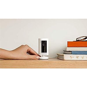 Introducing Ring Indoor Cam, Compact Plug-In HD security camera with two-way talk, White, Works with Alexa – 4-Pack