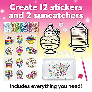Creativity for Kids Big Gem Diamond Painting Kit: Sweets Stickers and Suncatchers - Diamond Art for Kids, DIY Stickers and Suncatcher Kit for Girls Ages 6-8+