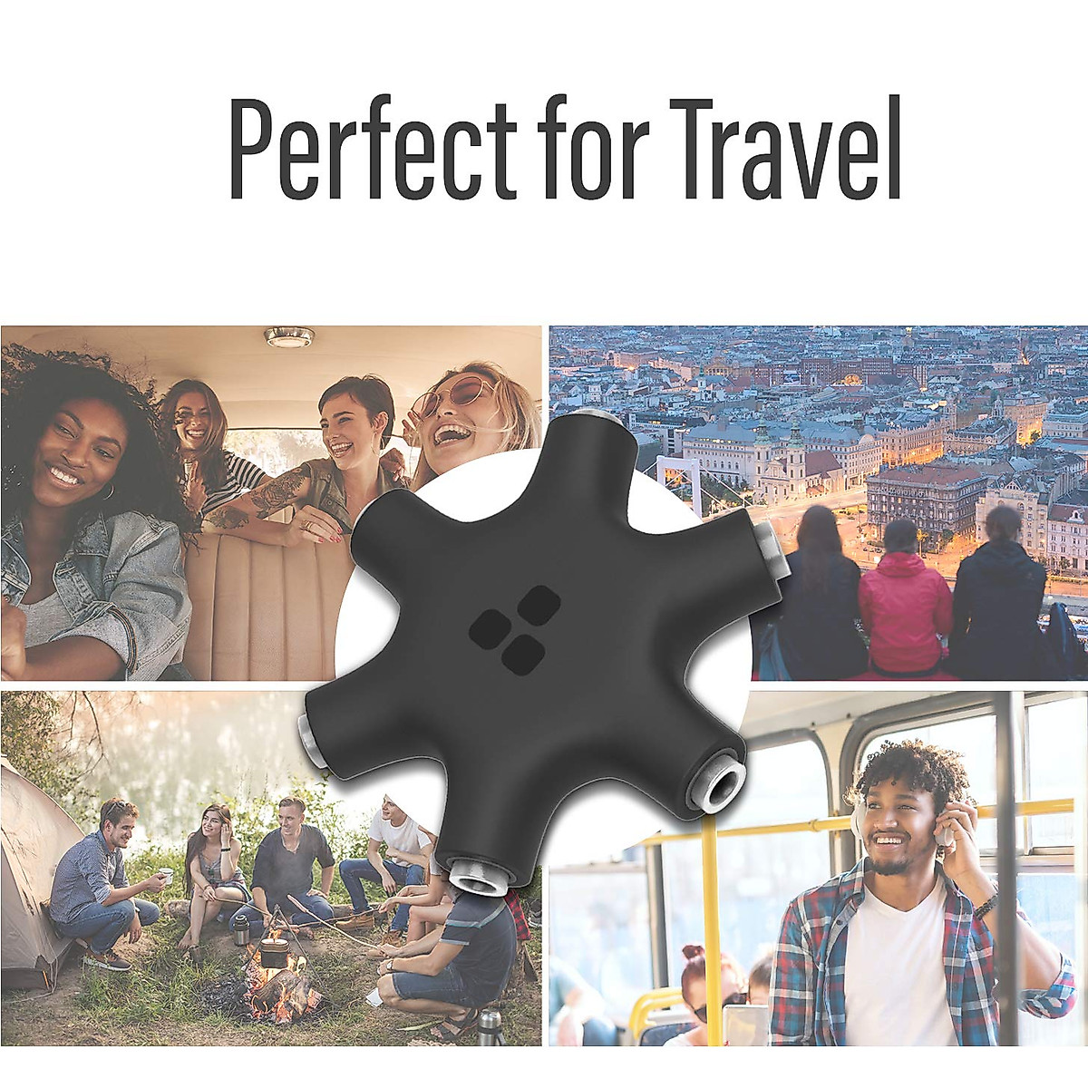 Thore (Apple MFi Certified) iPhone Headphone Splitter (5-Way) Multi-Port 3.5mm Jack Audio Adapter with Aux Lightning Connector (for iPhone 8/X/XR/XS/11/12/13/14/Pro Max)