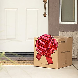 BESCRCL Big Red Car Bow, Extra Large Bow 16in for Car Gift, Giant Birthday Presents Bows, Christmas Presents, Large Gift Decoration Bows