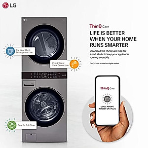 Single Unit Front Load LG WashTower™ with Center Control™ 4.5 cu. ft. Washer and 7.4 cu. ft. Electric Dryer