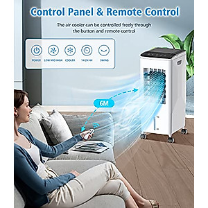 Portable Air Conditioners, Air Conditioner Portable, 3-In-1 Air Conditioners with 3 Wind Speeds & Remote Control, 60°Rotation, Air Conditioner Portable for Room Office Home