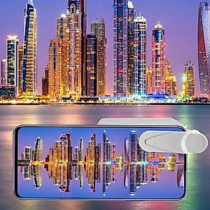 Smartphone Camera Mirror Reflection Clip Kit Adjustable Enhance Phone Camera Shots with Selfie Reflector Travel-Friendly and Easy-to-Carry Phone Camera Mirror Clip （Black）