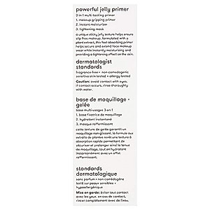 Dermablend Insta-Grip Jelly Primer Face Makeup, Silicone-Free Face Primer for Dry Skin, Pore Minimizing with 24HR Wear, 1.0 Fl oz