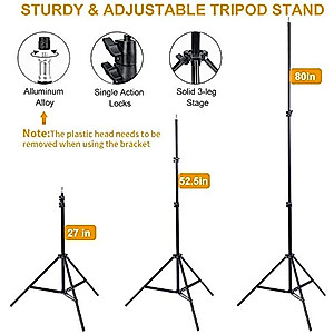 MOUNTDOG Softbox Lighting Kit 20"X28" Professional Photography Continuous Photo Studio Equipment with 2pcs 95W E27 Socket 5500K Video Lighting Bulb for Filming Portraits Shoot