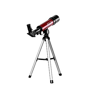 Coleman 360x50 Refractor Telescope Kit with Heavy-Duty Carrying Case, C36050 - Crimson Red