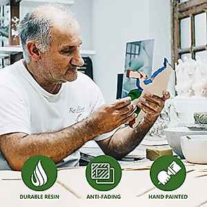 LINHUAAOO Naughty Garden Gnomes Statues - 9.5 Inch Large Funny Gnome Garden Outdoor Decor, Gnomes Resin Sculptures for Yard Patio Home Lawn Outside Decorations Ornament Housewarming Gifts, Blue