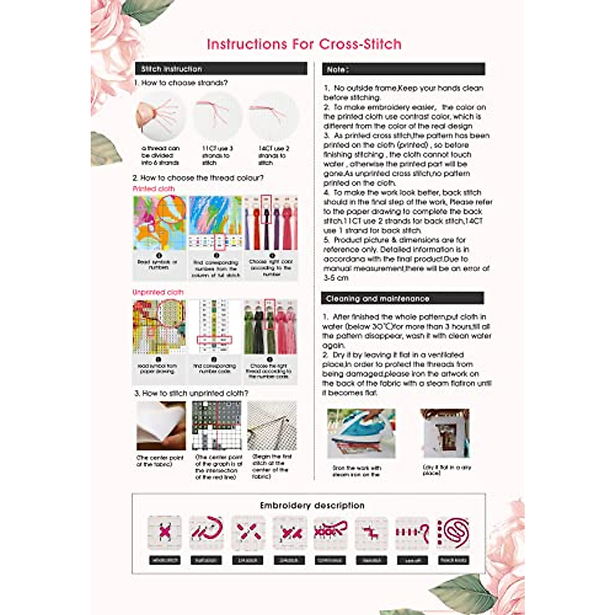 LWZAYS Cross Stitch Kits Counted Cross Stitch Kits 6 Pack Stamped Cross-Stitch Needlepoint Counted Kits Beginners,Embroidery Kit Arts and Crafts for Home Decor(11CT Cartoon)