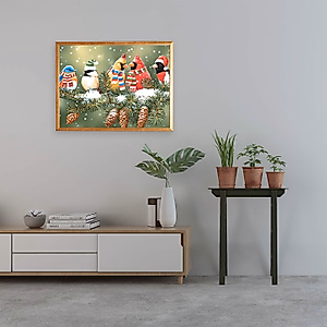 Tenei Paint by Numbers for Adults & Kids Oil Paint DIY Craft Paintings Art Set on Canvas Color by Number Kits Acrylic(Birds)